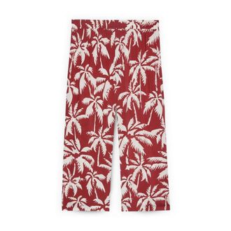 Fiorella Rubino Cropped-Hose aus Viskose mit Print - - Trousers - Damen - Braun - XS