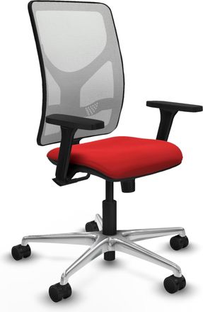 Piqueras y Crespo Stuhl aus PC-Mesh, mit 3D-Armlehnen, h&ouml;henverstellbare Lendenwirbelst&uuml;tze, ausgestattet mit 3 Positionen und Schneideschaum, mit Rollen von 65 mm, Nyl