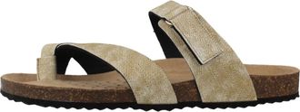 Geox Femme, Chaussures, Beige, Taille: 38 EU Brionia Flat Sandales