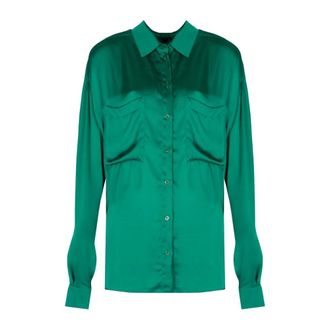 Liu Jo Minimalistisches Hemd mit geradem Schnitt - - Blouses & Shirts - Damen - Gr&uuml;n - M