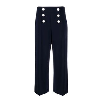 Moschino Sailor Mood Cady Hosen - - Trousers - Damen - Blau - 2XS