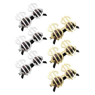 Valiclud Lot de 6 Lunettes &agrave; Panneaux pour F&ecirc;te Lunettes de Carnaval Dor&eacute;es et Argent&eacute;es Accessoires Photo L&eacute;gers en Plastique Taille Unique Adulte pour Annive