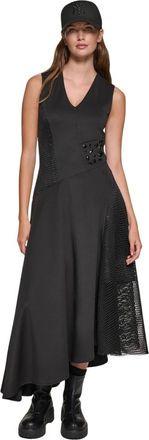 DKNY Dkny, Femme, Robes, Noir, Taille: 40 FR Asymmetric Sleeveless Dress