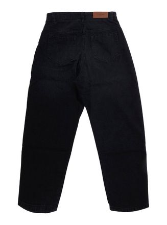 Chlo&eacute; Wide-Leg Cotton Jeans - Black