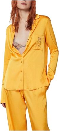 Patrizia Pepe Femme, Blouses et Chemises, Orange, Taille: 40 FR Blouse en viscose avec un design &eacute;l&eacute;gant