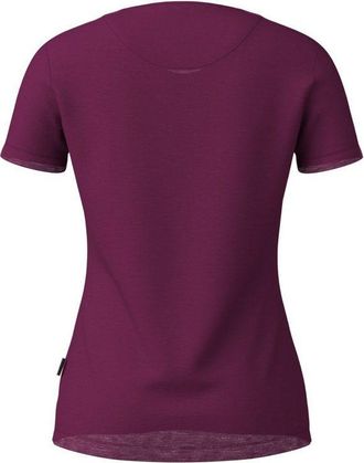 LOEFFLER T-Shirt Wander-/Freizeit Printshirt Sunset Merino-Tencel bordeauxrot Damen