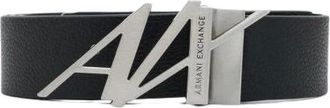A|X Armani Exchange unisex, Accessoires, Noir, Taille: ONE Size Leather Belt with Logo
