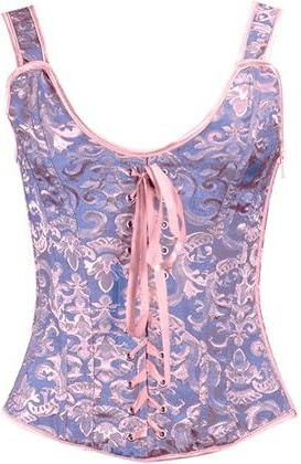 Generic Corset en Coton pour Femme - Corsets dentraînement Taille Dentelle Ventre Plat Corset Top Corset Bustier en Dentelle Florale avec épaules dénudées Bus