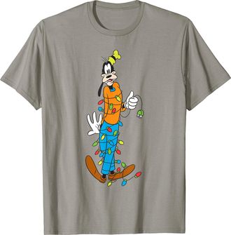 Disney Weihnachten Goofy Christmas Lights T-Shirt