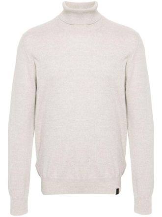 Fay pull &agrave; col roul&eacute; - Gris
