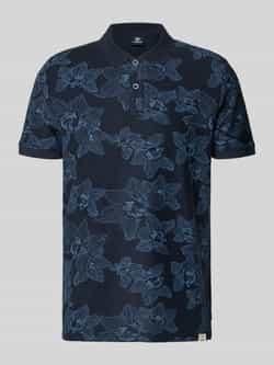 Lerros Slim Fit Poloshirt mit floralem Allover-Print