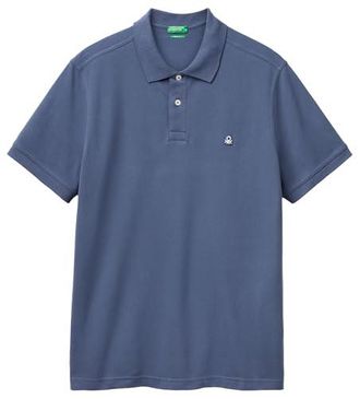 Benetton Maglia Polo M/M 3089j3179, Bleu, XL Homme