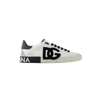 Dolce & Gabbana Leder sneakers - - Shoes - Herren - Wei&szlig; - 40 EU