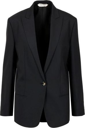 Alberta Ferretti Femme, Vestes, Noir, Taille: 40 FR Peaked-Lapel Blazer