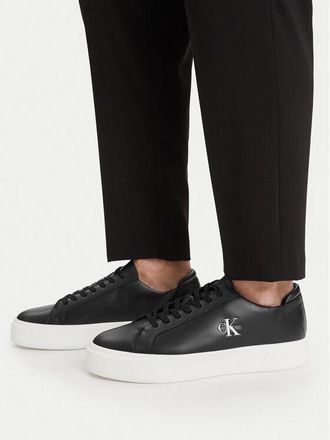 Calvin Klein Sneakers Basket Cupsole Laceup Lth Ml YM0YM01460 Schwarz
