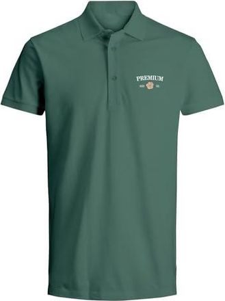 Jack & Jones Jack & Jones Jprblaalfie SS Polo FST, Vert Bouteille, L Homme