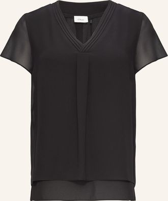 s.Oliver Black Label S.Oliver Black Label Blusenshirt schwarz