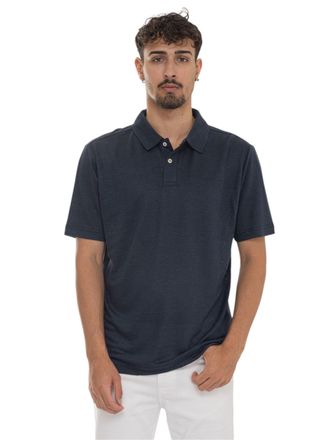 GANT Herren Linen SS Polo Polohemd, Evening Blue, XL