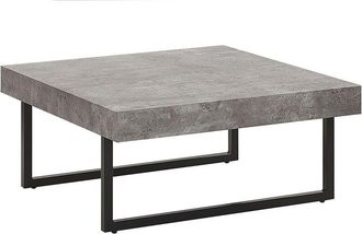 Beliani Beliani - Jolie Table Basse Design avec Pieds Noirs Mat et Panneau Effet Béton Décoration Parfaite pour Salon de Type Industriel