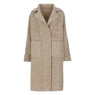 D.exterior Wollmantel - - Knitwear - Damen - Beige - S