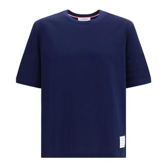 Thom Browne Jersey Ottoman 4-Bar Tee - - Tops - Herren - Blau - S