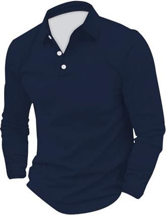 Generic Chemise &agrave; manches longues pour homme - Coupe confortable - Col standard - Style d&eacute;contract&eacute; - Couleur unie - Pour l&eacute;t&eacute;, la plage, les vacances - S&eacute;cha