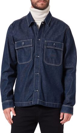 BOSS Mens Lovvo BC Jeans_Jacket_L, Dark Blue, S