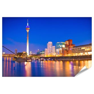 Islandburner XXL Bild Poster D&uuml;sseldorf Rheinturm Premium Bilder Fotodruck