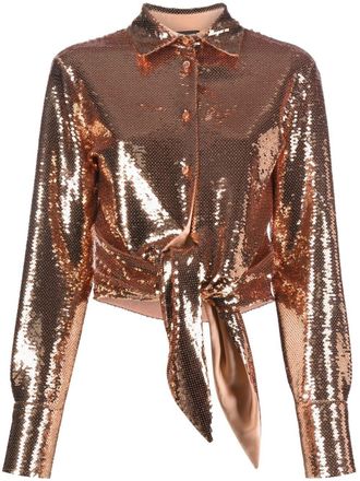 Tom Ford Hemd mit Pailletten - Rosa
