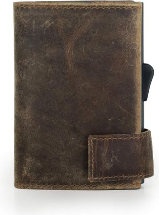 SecWal Kartenetui mit Münzfach Reißverschluss (Braun Hunter)