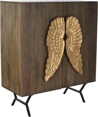 DKD Home Decor Dkd Home Decor - Mango -Buffet 100x50x120 Gold Wings Mango Material Multicolor -Farbfamilienbuffets und Fernsehger&auml;te