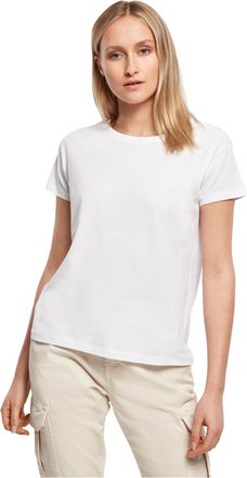 Build Your Brand Damen Box Tee - Locker geschnittenes T-Shirt im kastigen Schnitt, aus Single Jersey, perfekt f&uuml;r Streetstyle & Veredelung, White, 4XL