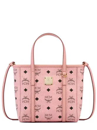 MCM Womens Toni Top-Zip Bag Pink Polyurethane Handbags Hand