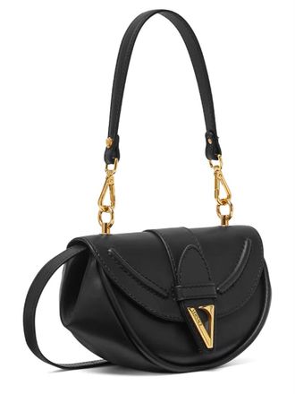 Versace Womens Virtus Bag Black Calf Leather Shoulder