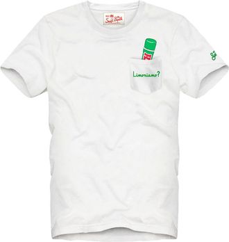 MC2 Saint Barth Homme, Tops, Blanc, Taille: L T-shirt Citron &agrave; Motif