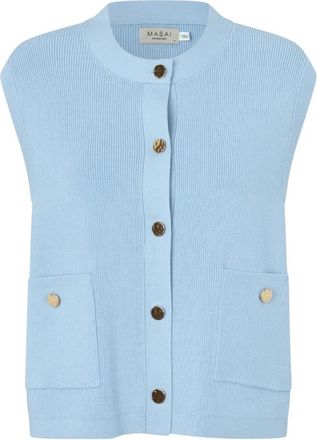 Masai &Auml;rmellose Weste - - Knitwear - Damen - Blau - L
