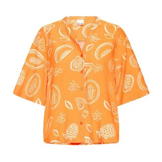 Ichi Fruit Print - 900008606 - - Blouses & Shirts - Damen - Orange - S