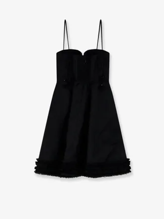 Zimmermann Womens Mini Dress Luna Linen-Silk Black
