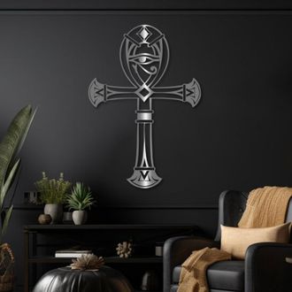 Generic Metall-Wandkunst, Wanddekoration, Ankh-Symbol, Auge des Horus, Schl&uuml;ssel des Lebens, &auml;gyptische Dekoration, Ankh-Kreuz-Zeichen, &auml;gyptische Symbolskulp