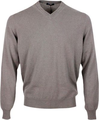 Colombo Rundhalspullover - Hellbraun