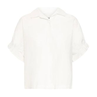 Ichi Ichi - Cloud Dancer Chemisier F&eacute;minin avec Manches Bouffantes - Femme - Blouses et Chemises - Blanc - Taille: 40 FR