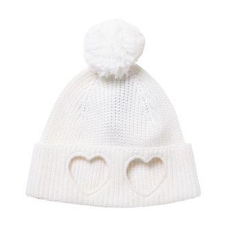 Vivetta Vivetta, Femme, Accessoires, Blanc, Taille: ONE Size Bonnet à pompon découpé