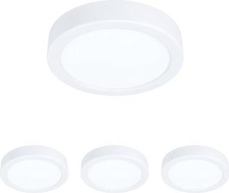 Eglo LED Deckenleuchte Idun, runde Deckenlampe, Deckenbeleuchtung aus Metall und Kunststoff in Wei&szlig;, Aufbauleuchte f&uuml;r B&uuml;ro und K&uuml;che, neutralwei&szlig;, &Oslash; 17 cm