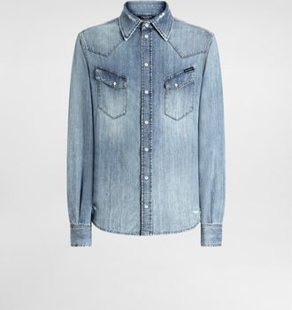 Dolce & Gabbana Denim Shirt - Mann Jeans Mehrfarbig 42