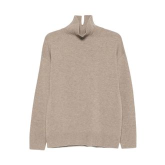Seventy Femme, Pulls, Beige, Taille: 38 FR Col roul&eacute;s
