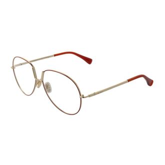 Max Mara Orangefarbene runde Metall-Optik-Brille - - Accessories - Damen - Orange - ONE SIZE
