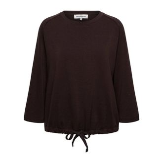 &Co Woman Viscose-Oberteil mit Kordelzug-Saum - - Blouses & Shirts - Damen - Braun - XS