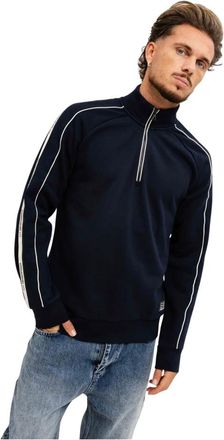 Emporio Armani Homme, Sweatshirts et sweats &agrave; capuche, Bleu, Taille: M 7M000971 Half Zip Sweater