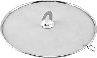 Luxshiny Couvercle Anti Projection Huile 21 Cm En Acier Inoxydable Flexible Avec Poign&eacute;e S&eacute;curis&eacute;e Grille Anti-&Eacute;claboussures Universelle Pour Po&ecirc;les Et Cassero