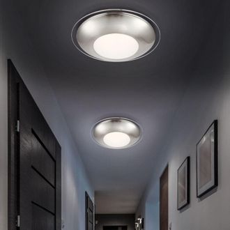 Globo Lighting Globo Lighting - Plafonnier plafonnier lampe de salon boule de verre fum&eacute;e lampe de couloir led h 28,5cm